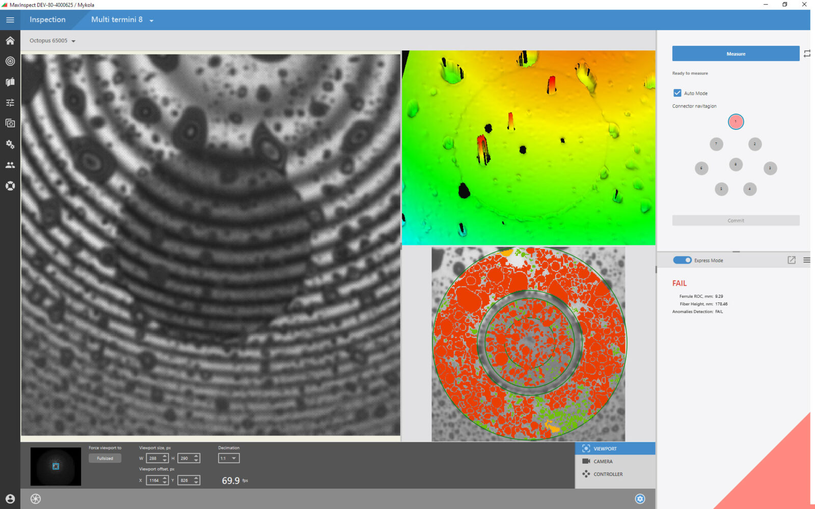 OCTOPUS Robotic Interferometer for MIL 38999