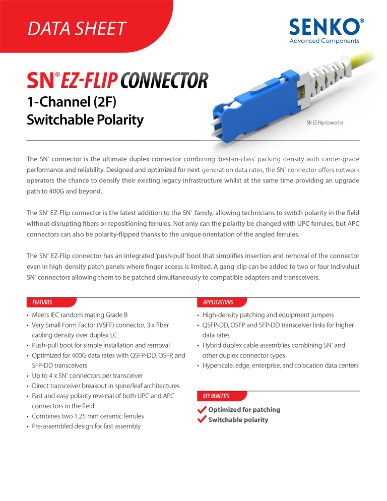 SN EZ-Flip Connector