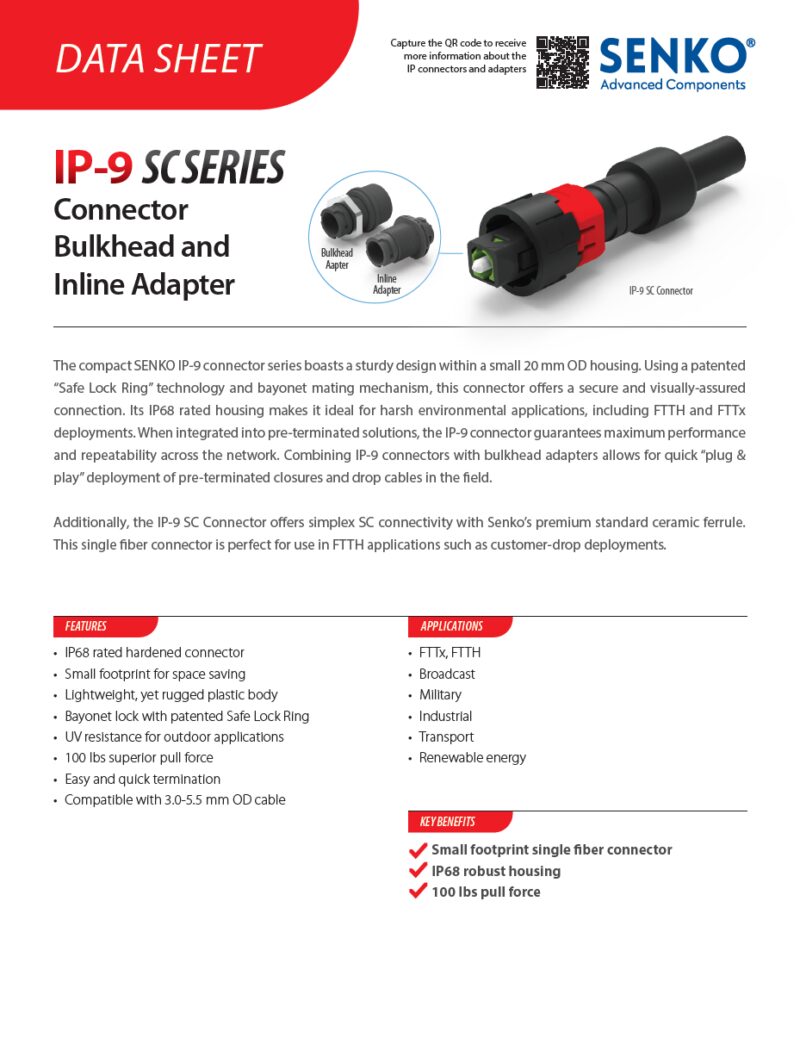 IP-9 Premium SC Connector