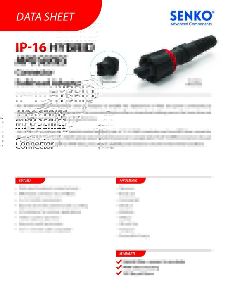 IP-16 Hybrid MPO Connector