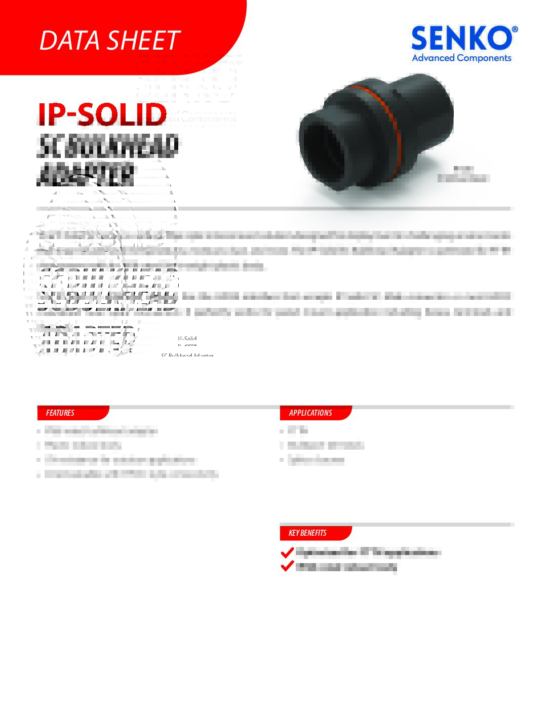 IP-Solid SC Bulkhead Adapter