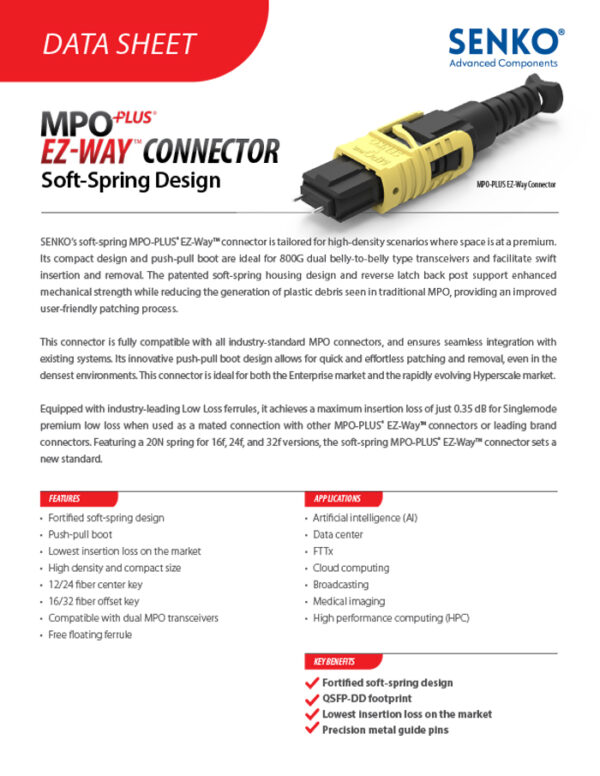 MT-MPO Standard Adapter » SENKO Advanced Components, Inc.